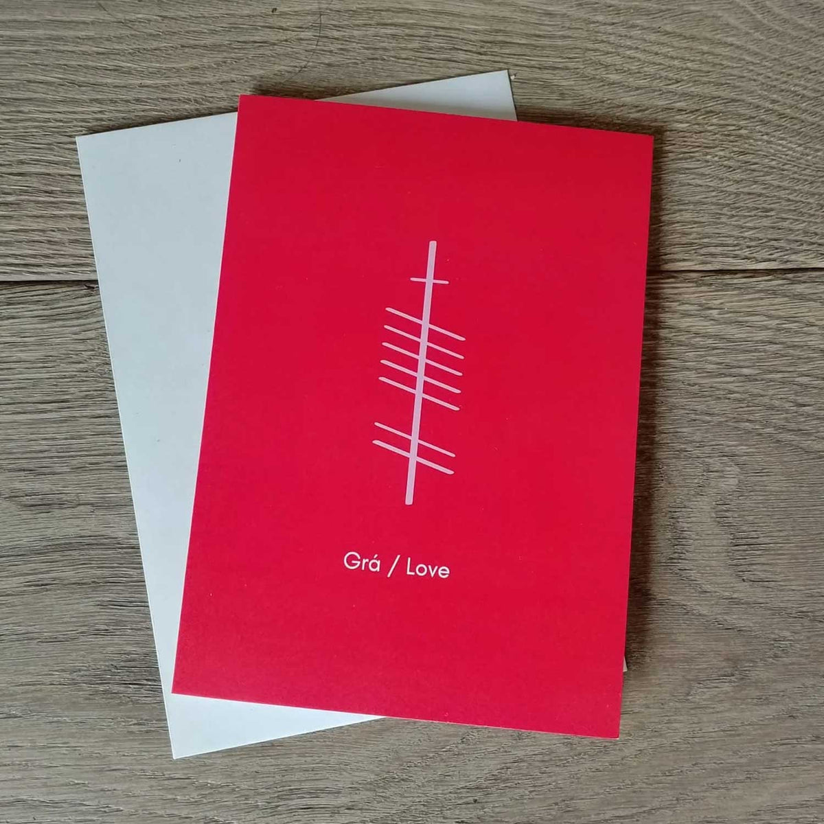 Discover Grá / Love Ogham card - Unique Irish Heritage — designist